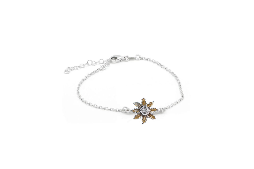 Eguzkilore Silver Enameled Colors Bracelet Basque Sunflower Bracelet ...