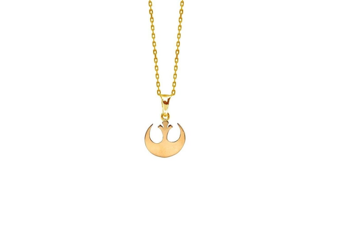 Star Wars Pendant in Gold Plated 18k, Handmade. Chain Included as a ...
