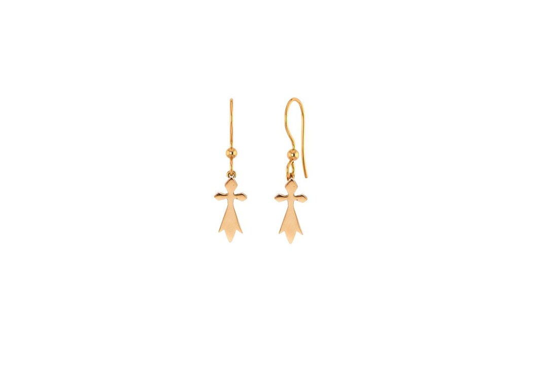Ermine Celtic Earrings 18k Gold Plated – Handmade Hermine Jewelry ...