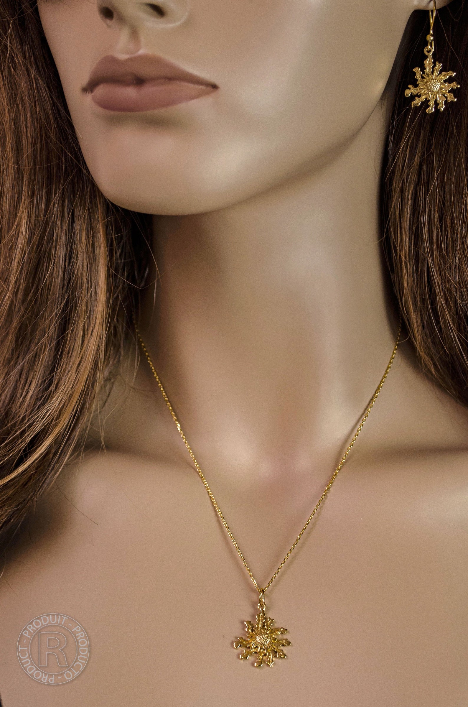 Eguzkilore Necklace sunflower Pendant nature Jewelry basque | Etsy