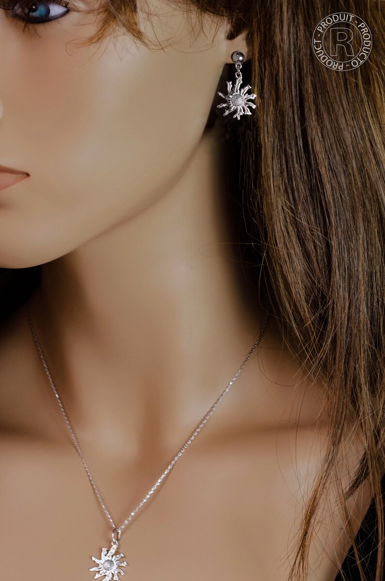 Eguzkilore Silver Earrings Basque Sunflower Earrings - Etsy