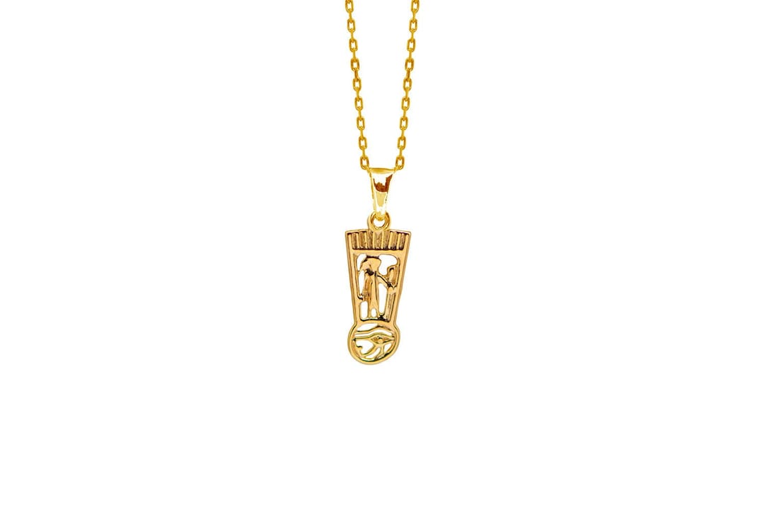 Menat Pendant of Ancient Egypt Symbol Gold Plated 18k, Handmade. Symbol ...