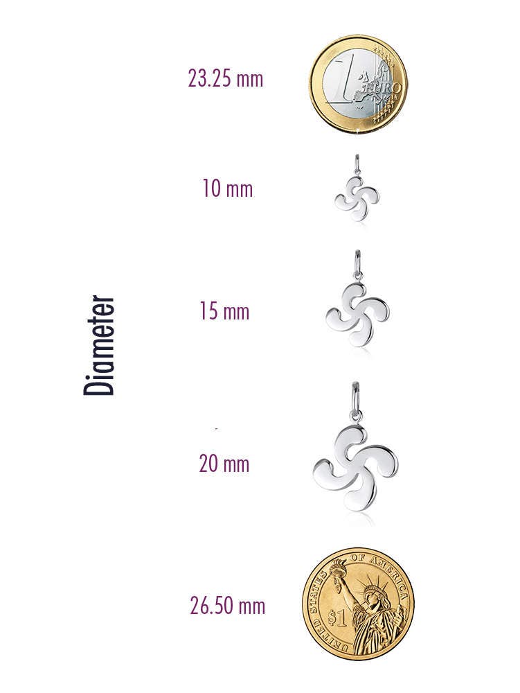 Lauburu Silver Basque Pendant Basque Necklace Lauburu - Etsy