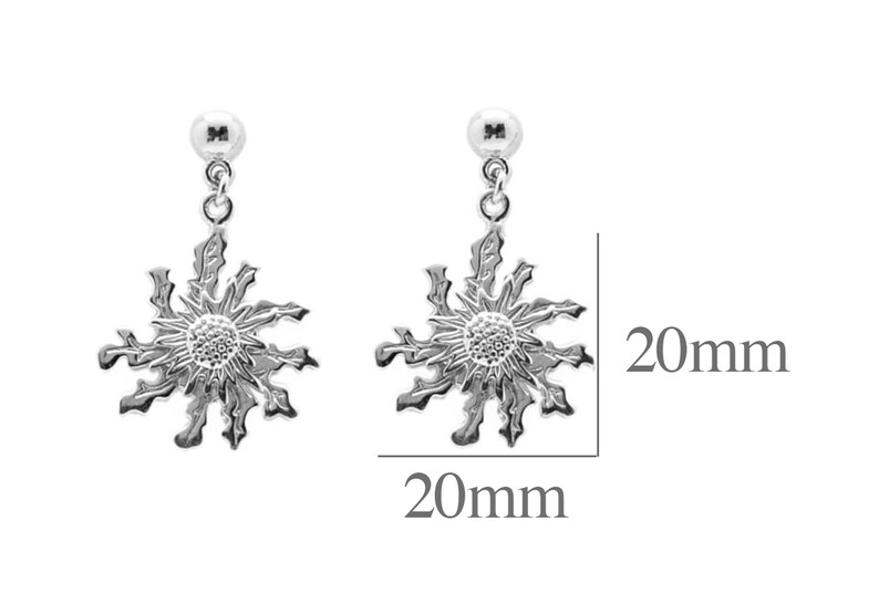 Eguzkilore Silver Earrings Basque Sunflower Earrings - Etsy