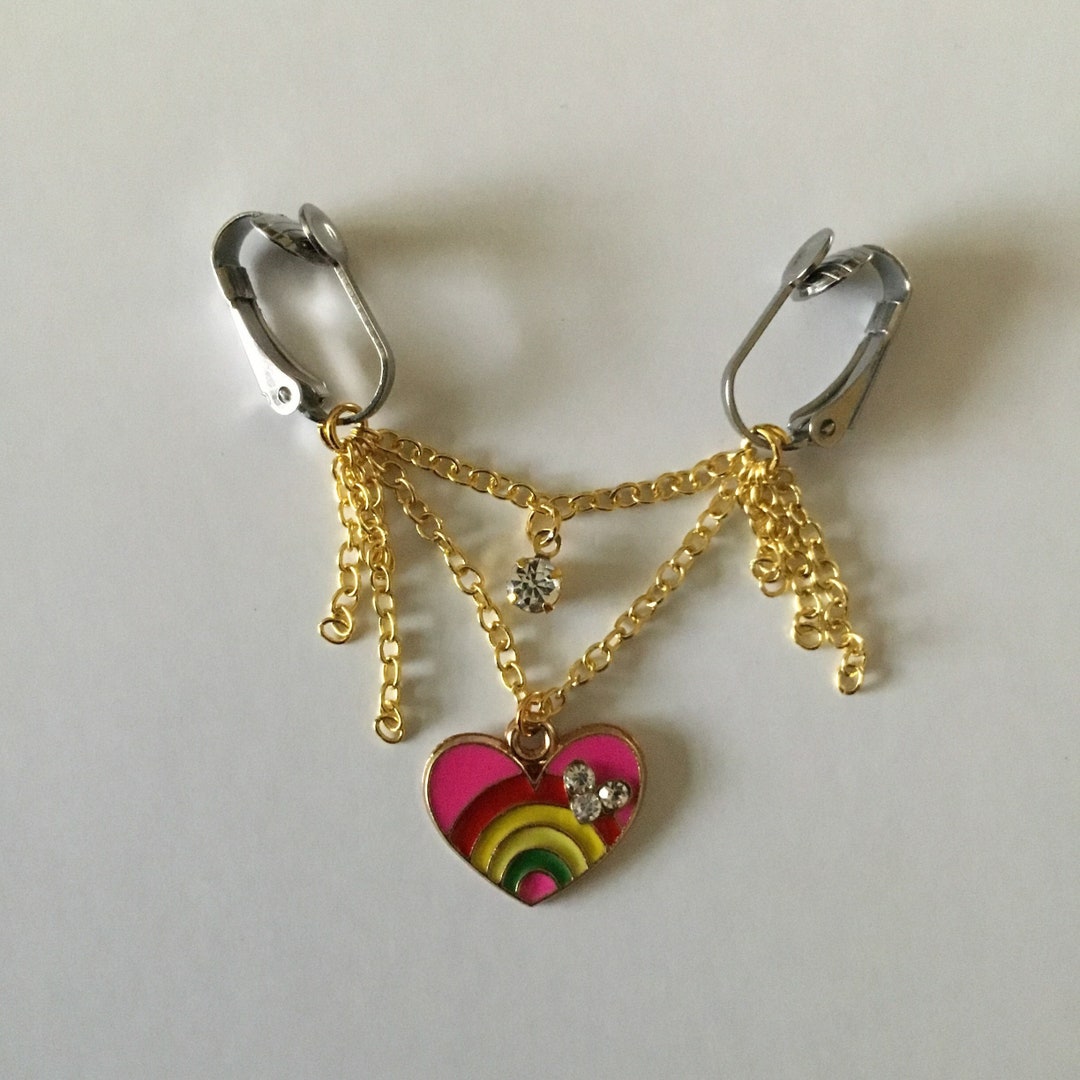 Non Piercing Labia Clip Intimate Jewelry Clitoral Clips Sexy Dangle ...