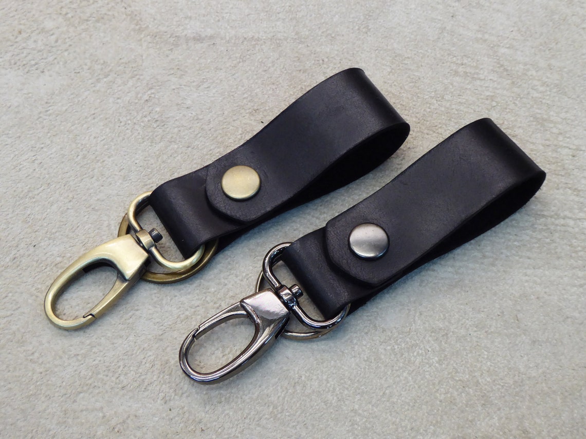 Leather Key Chain FOB Belt Loop Key Lanyard - Etsy