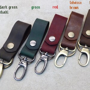 Leather Key Chain FOB Belt Loop Key Lanyard - Etsy