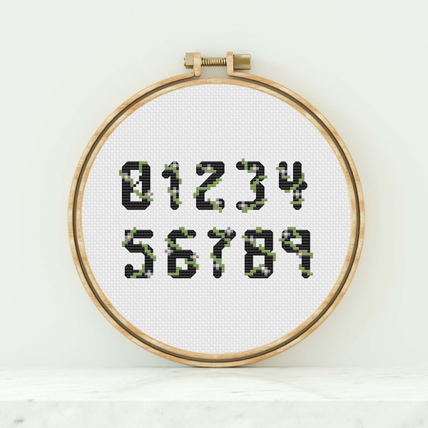 Numbers Cross Stitch - Etsy