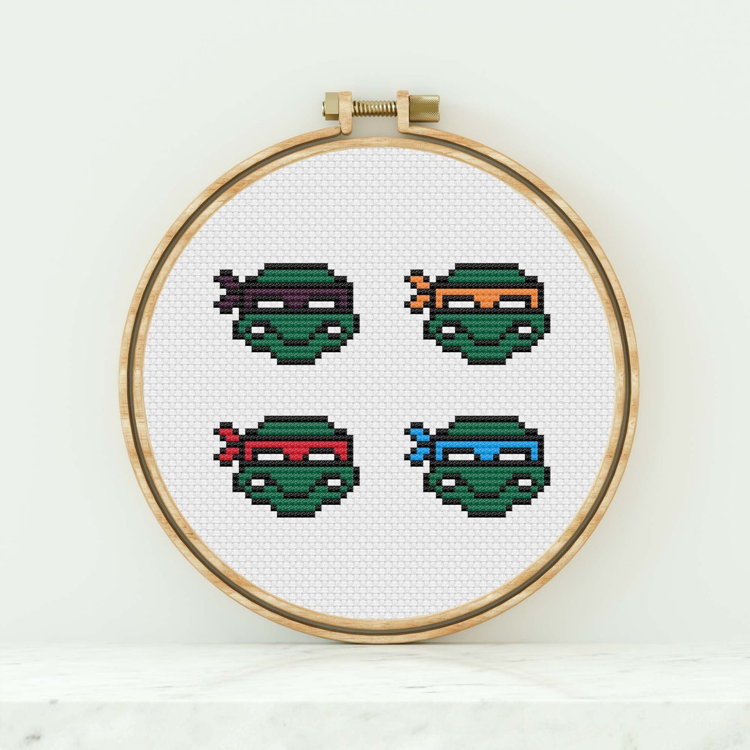 Ninja Turtles Cross Stitch Pattern Ninja Turtles Counted Cross Stitch ...