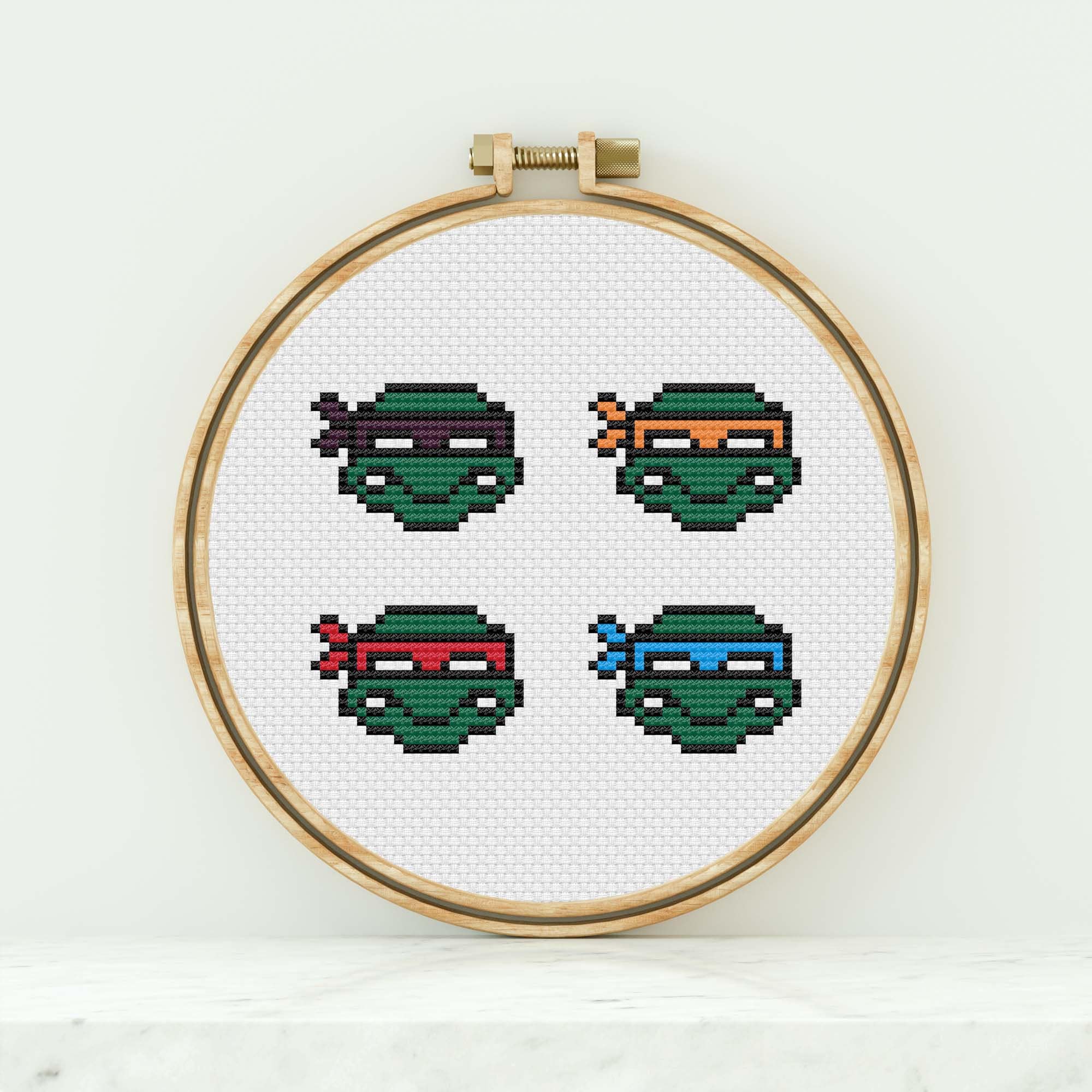 Ninja Turtles Cross Stitch Pattern Ninja Turtles Counted Cross Stitch Modern Animal Cross Stitch ...