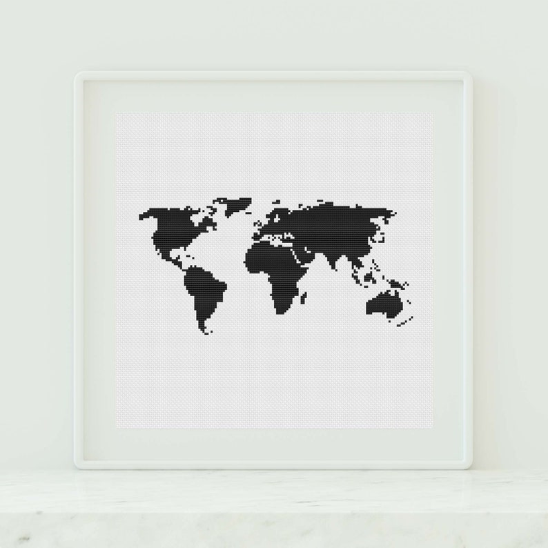 World Cross Stitch Pattern Counted Cross Stitch Modern Cross Stitch ...
