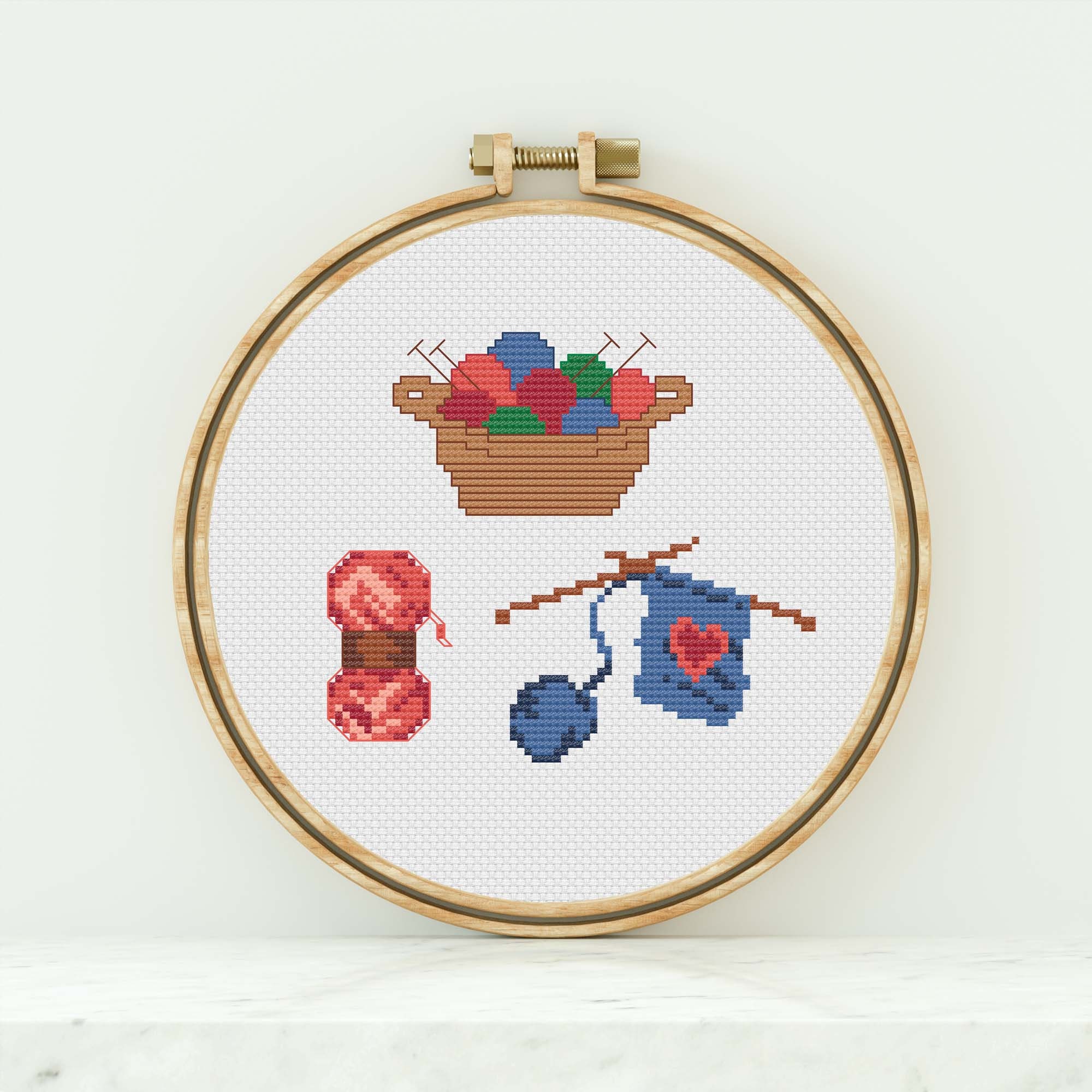 Knitting Yarn Cross Stitch Pattern Counted Cross Stitch Modern Cross ...