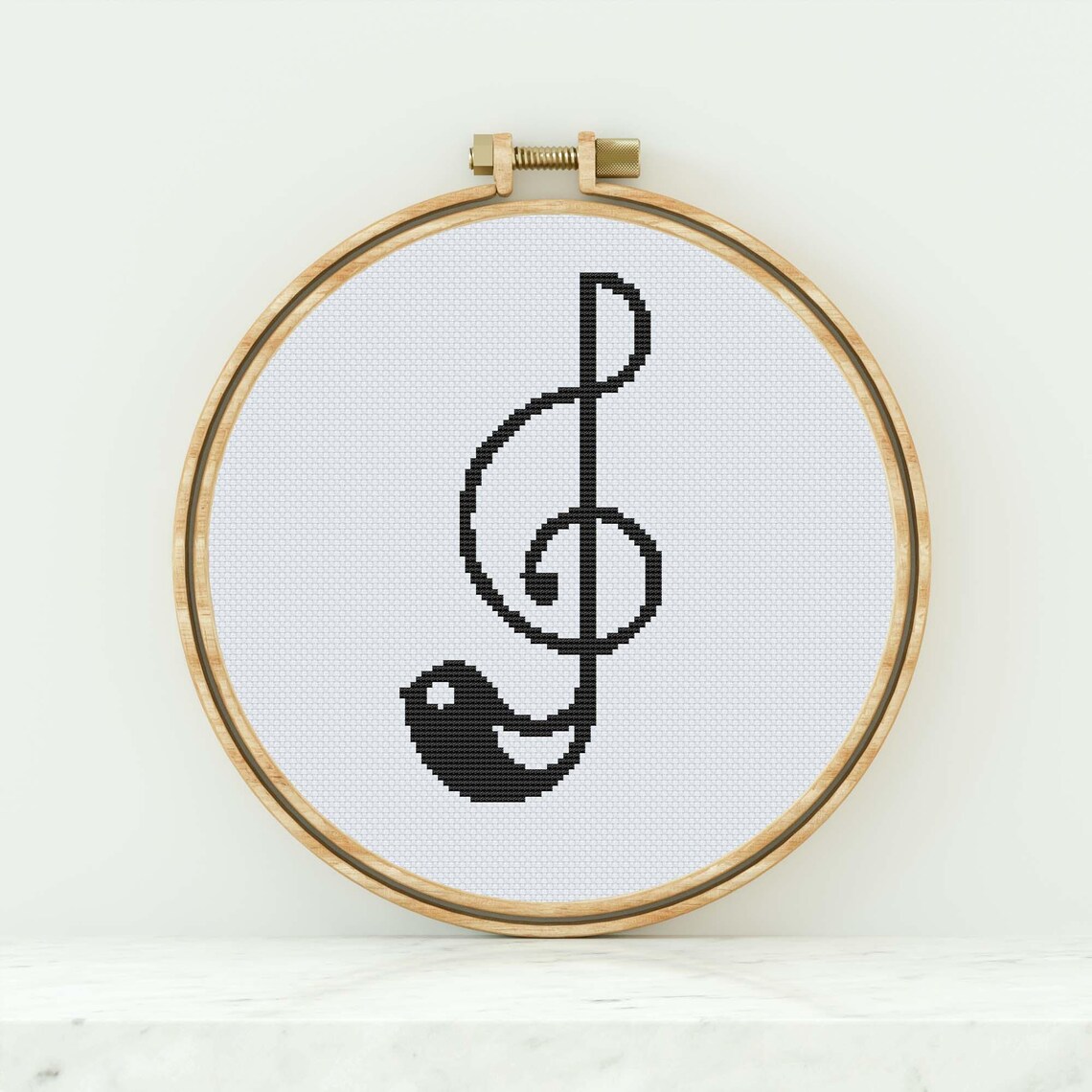 Music Note Bird Cross Stitch Pattern Music Counted Cross Stitch Modern ...