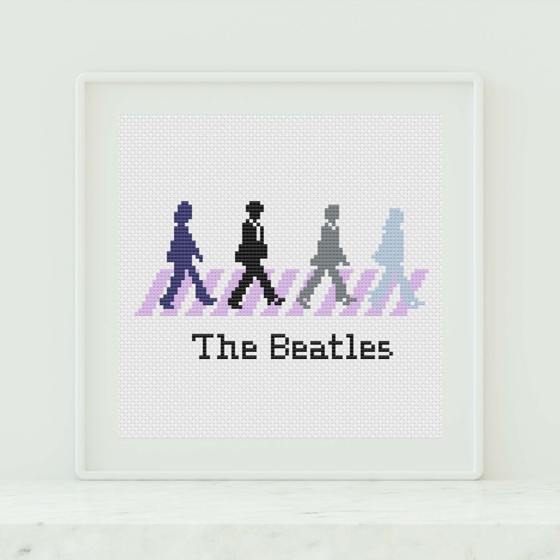 The Beatles Cross Stitch Pattern Counted Cross Stitch Modern Music ...
