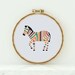 Colorful Zebra Cross Stitch Pattern Geometric Zebra Counted Cross ...