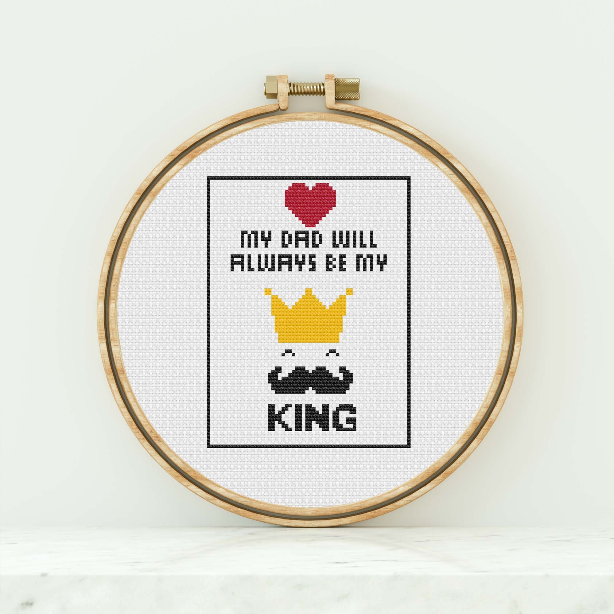 King Dad Cross Stitch Pattern Music Counted Cross Stitch Modern Cross ...