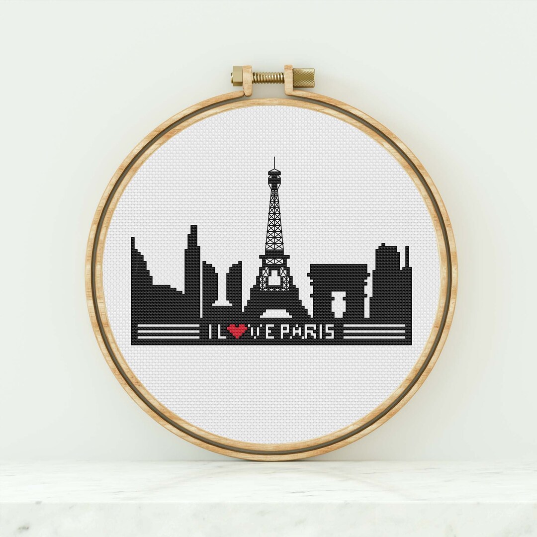 Paris Cross Stitch Pattern Counted Cross Stitch Modern Cross Stitch ...
