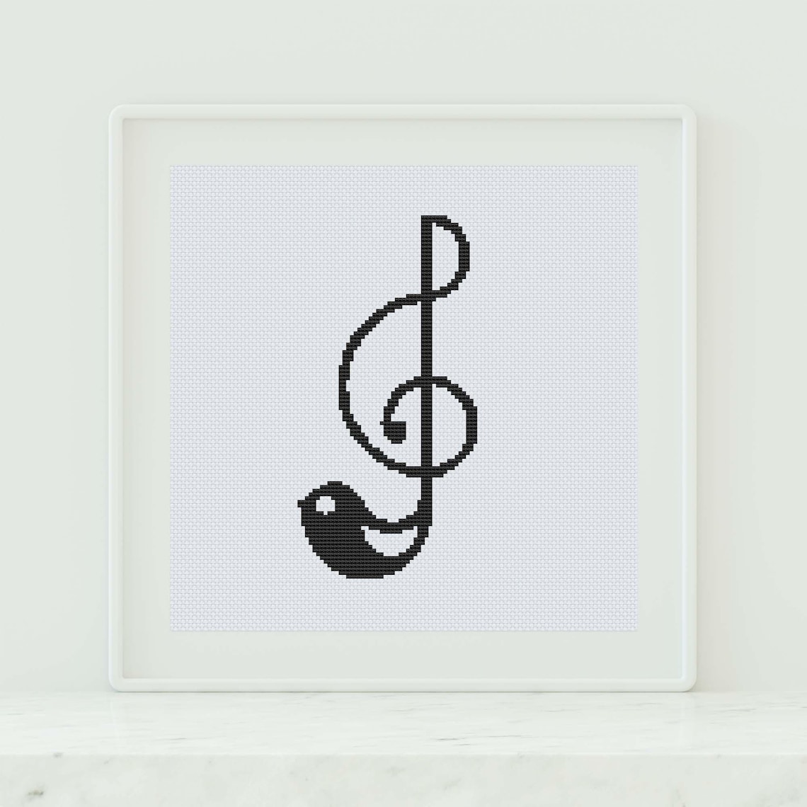 Music Note Bird Cross Stitch Pattern Music Counted Cross Stitch Modern ...