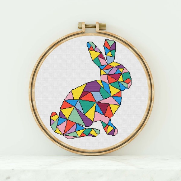 Geometric Rabbit - Etsy