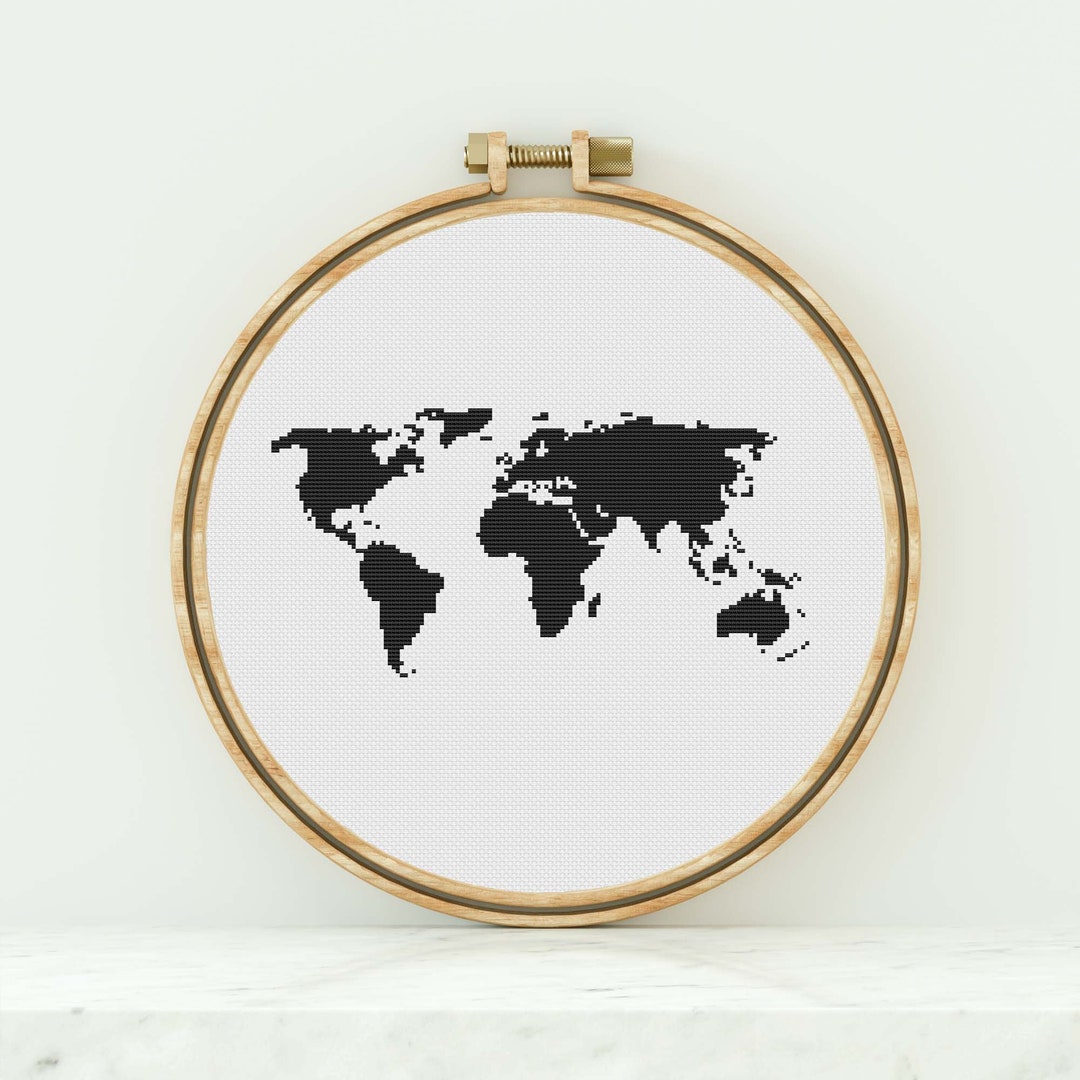 World Cross Stitch Pattern Counted Cross Stitch Modern Cross Stitch ...