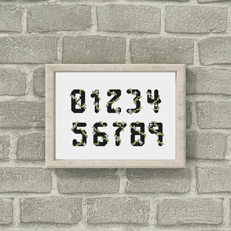 Abstract Art Numbers Cross Stitch Pattern PDF Instant - Etsy