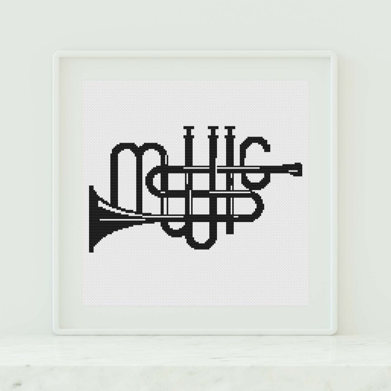 Music Cross Stitch Pattern Music Counted Cross Stitch Modern Cross ...