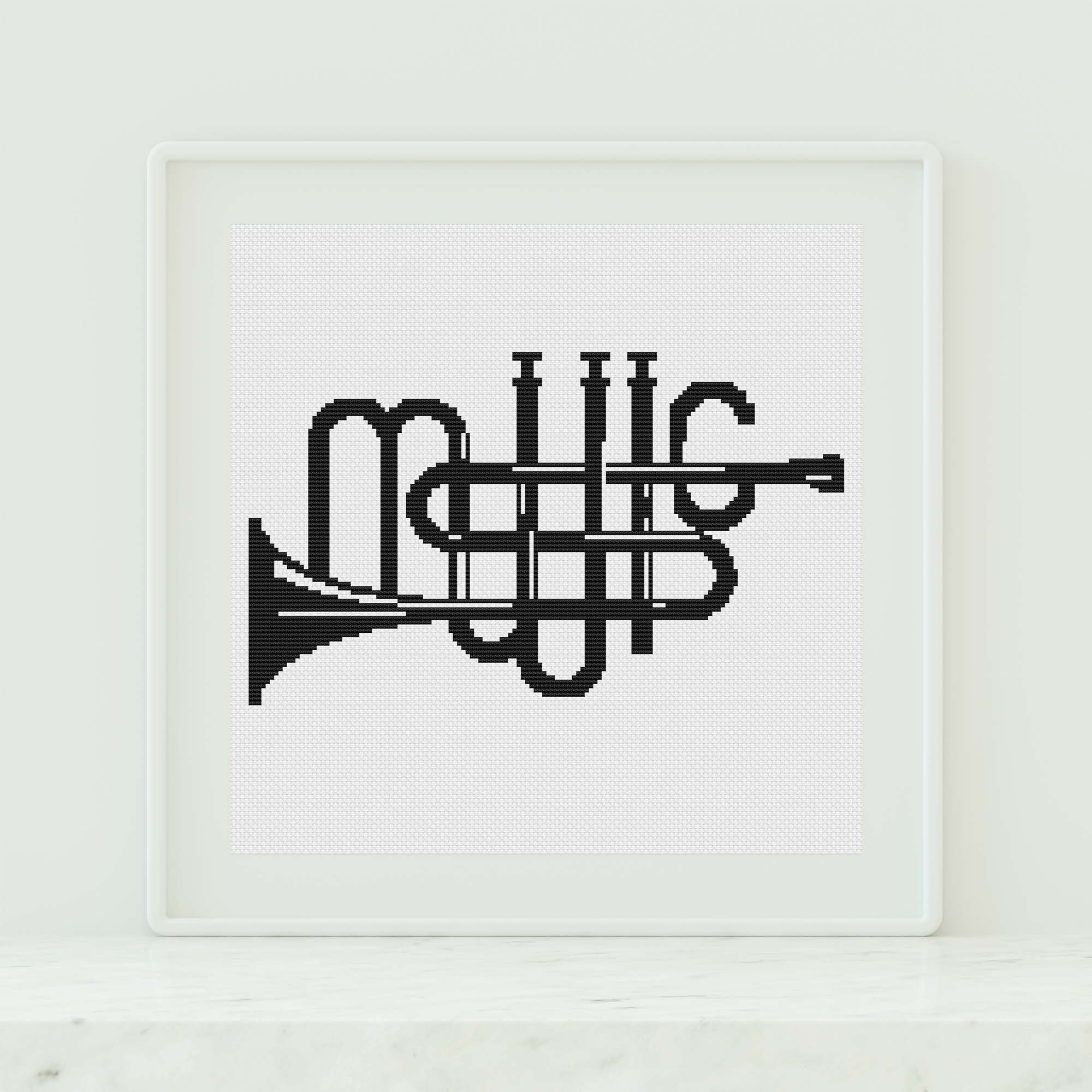 Music Cross Stitch Pattern Music Counted Cross Stitch Modern Cross ...