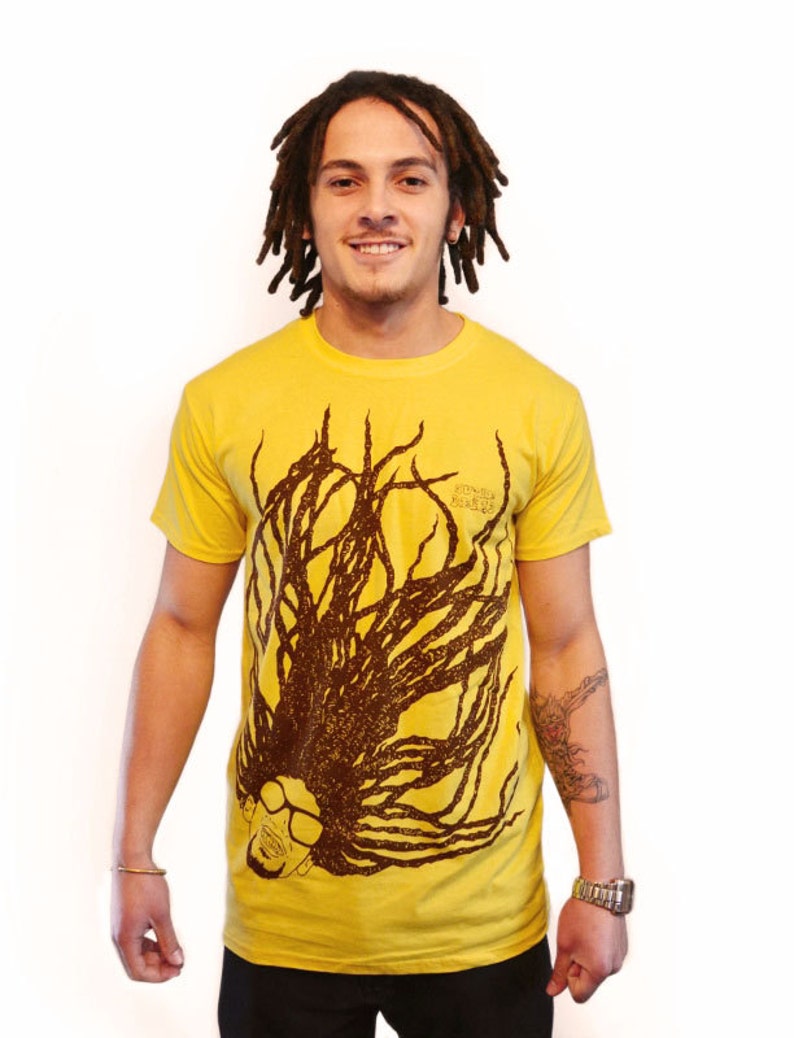 Super Dread Natty Dreadlocks T-shirt - Yellow - Etsy