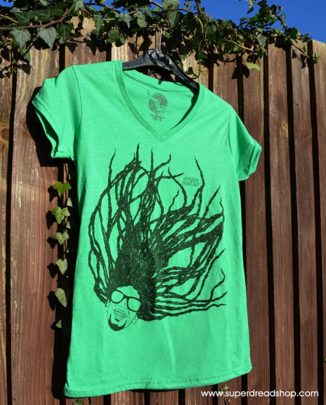 Super Dread Natty Dreadlocks Ladies T-shirt - Green - Etsy
