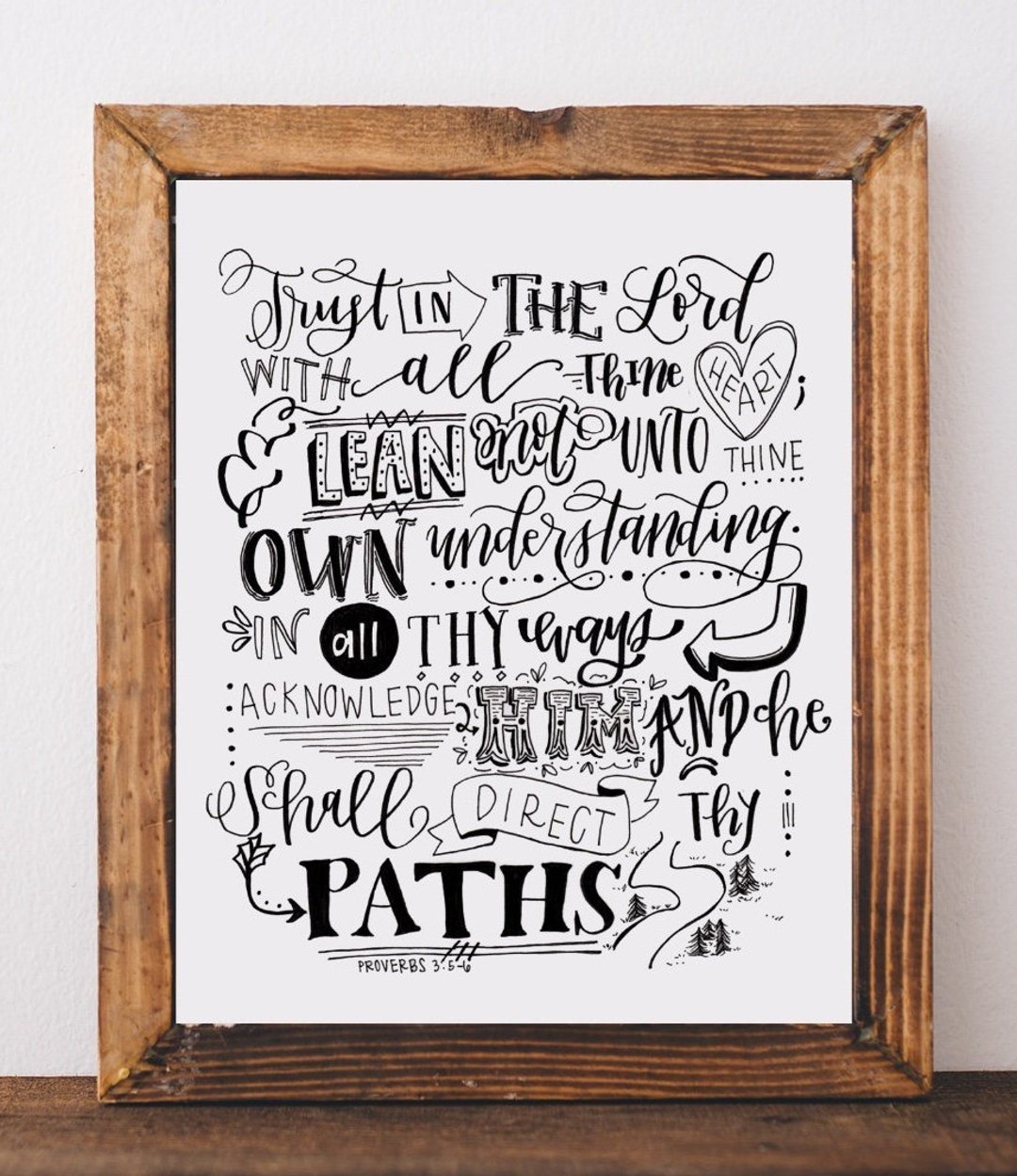 PRINTABLE Proverbs Scripture// Hand Lettered Print// Hand - Etsy