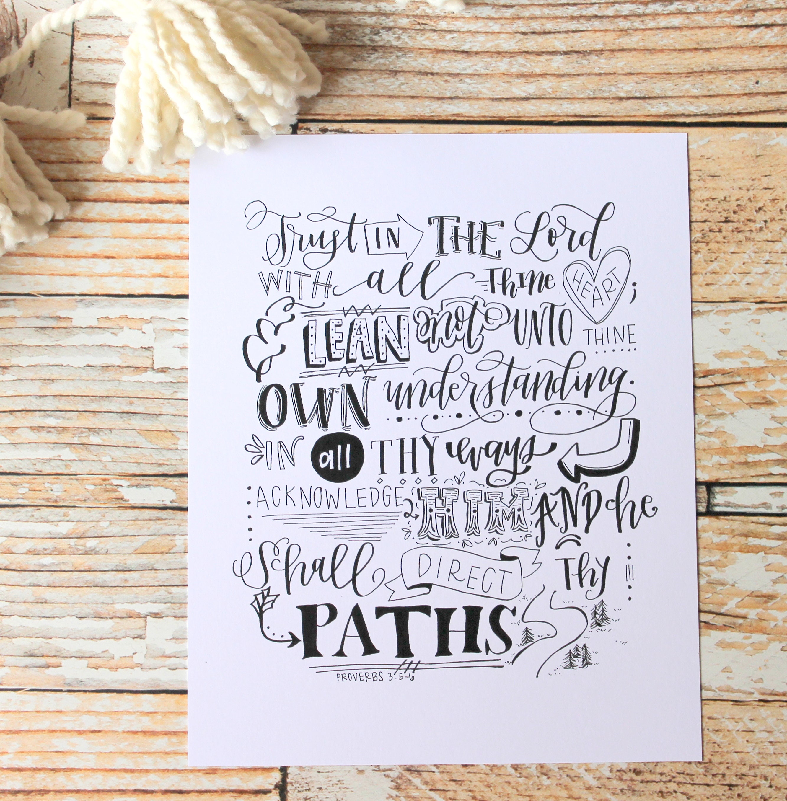PRINTABLE Proverbs Scripture// Hand Lettered Print// Hand - Etsy