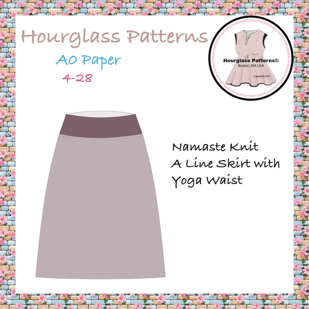 Hourglass Patterns©-a0 Paper Format PDF Download Namaste A Line Knit ...