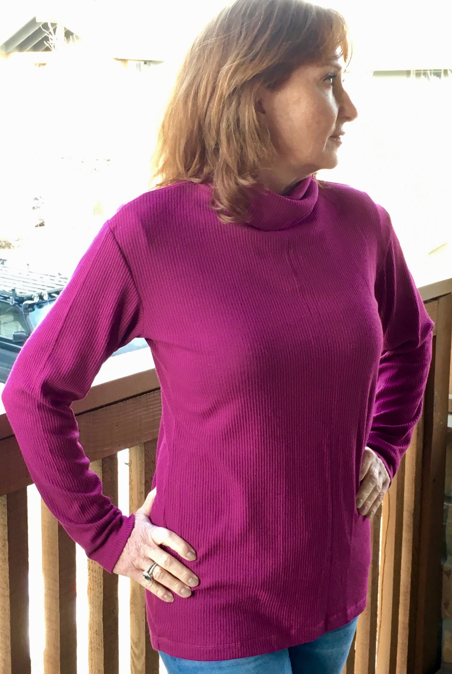 Hourglass Patterns©-turtle Tunic Long Sleeve Sweater With Slight High ...