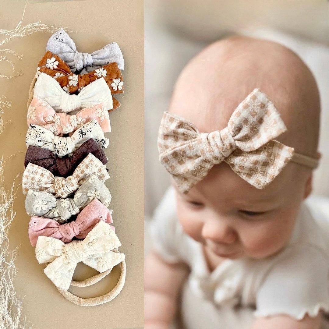Variety 10 Pack Baby Bow Headbands, Variety of Baby Bow Headbands, Baby ...