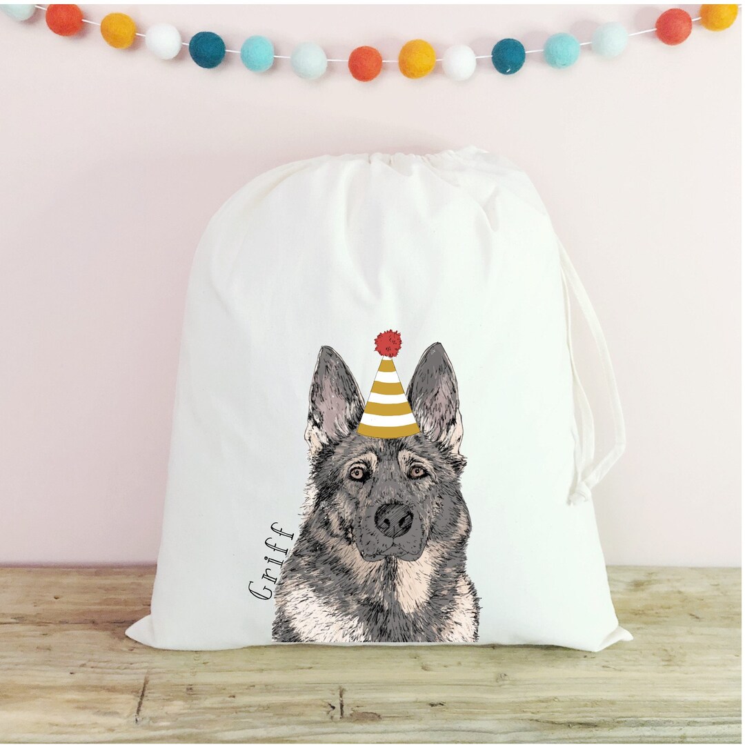 Personalised German Shepherd Dog Dog Birthday Gift Bag - Etsy
