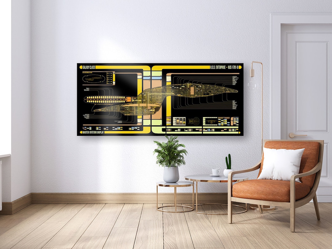 Star Trek USS Enterprise 1701-D (modern Yellow) Large Panel Print - Etsy UK