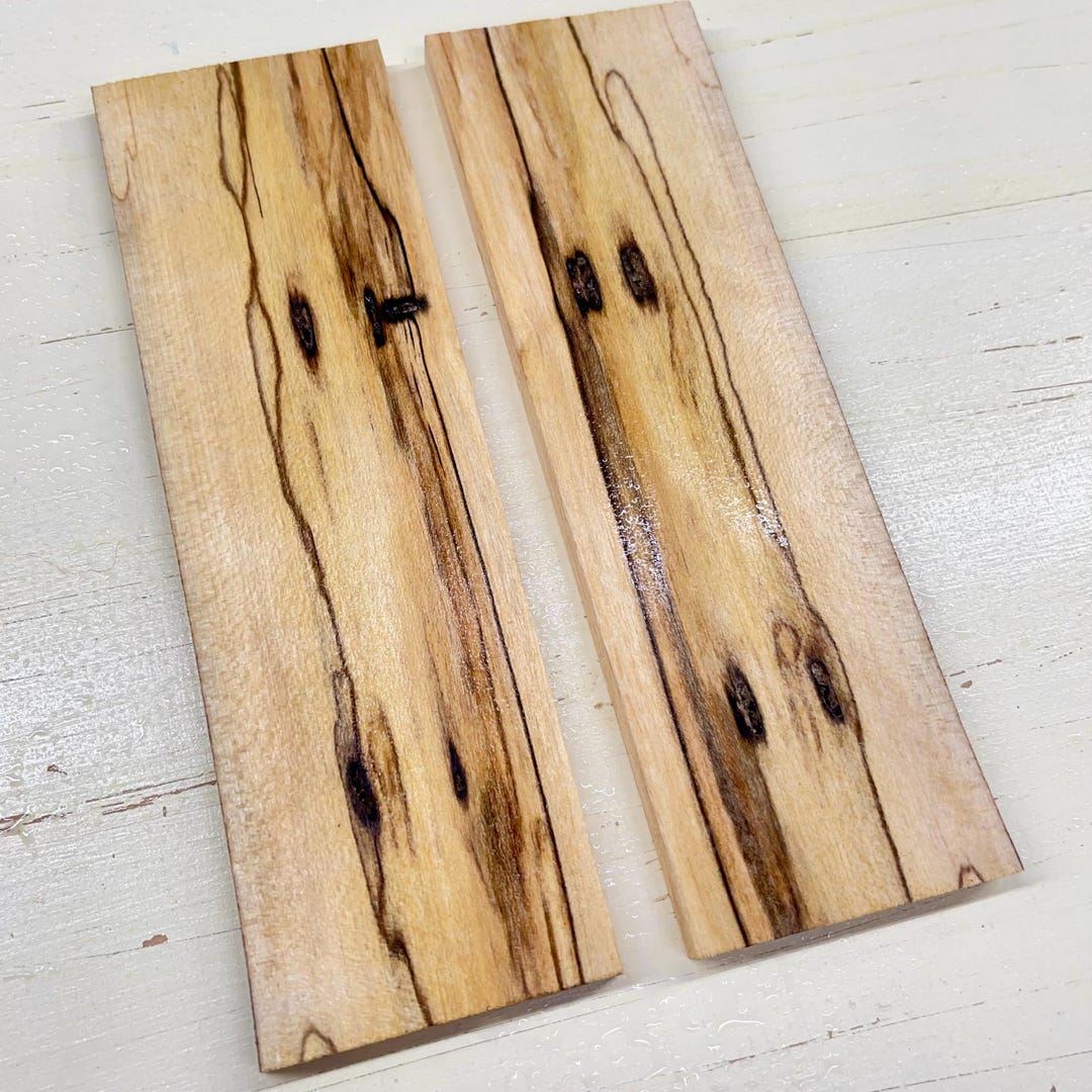 Knife Scales-book Matched, Spalted Birch Wood for Stabilizing, Scales ...