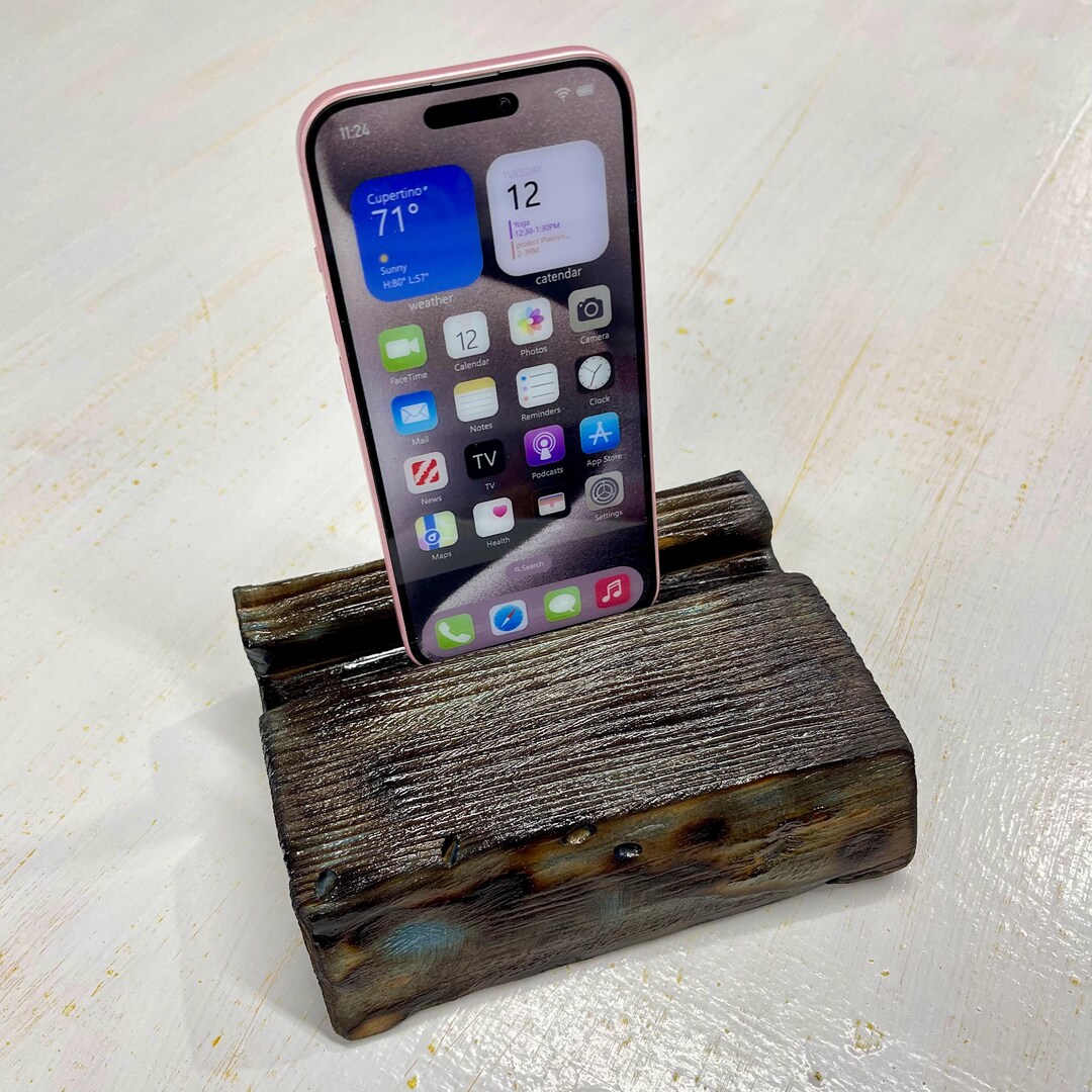 Handmade Wooden Phone Dock, Holder, Stand for Iphone, Galaxy, Pixel ...