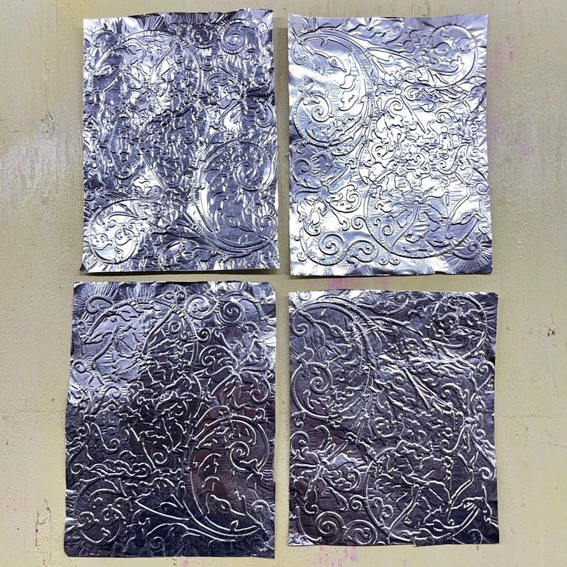 Embossed Foil-filigree Themed Silver Inlay Film for Resin Jewelry ...