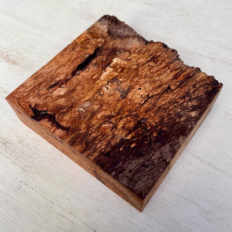 Book-matched Spalted Maple Burl Chunks for Crafting, Resawing, Jewelry ...