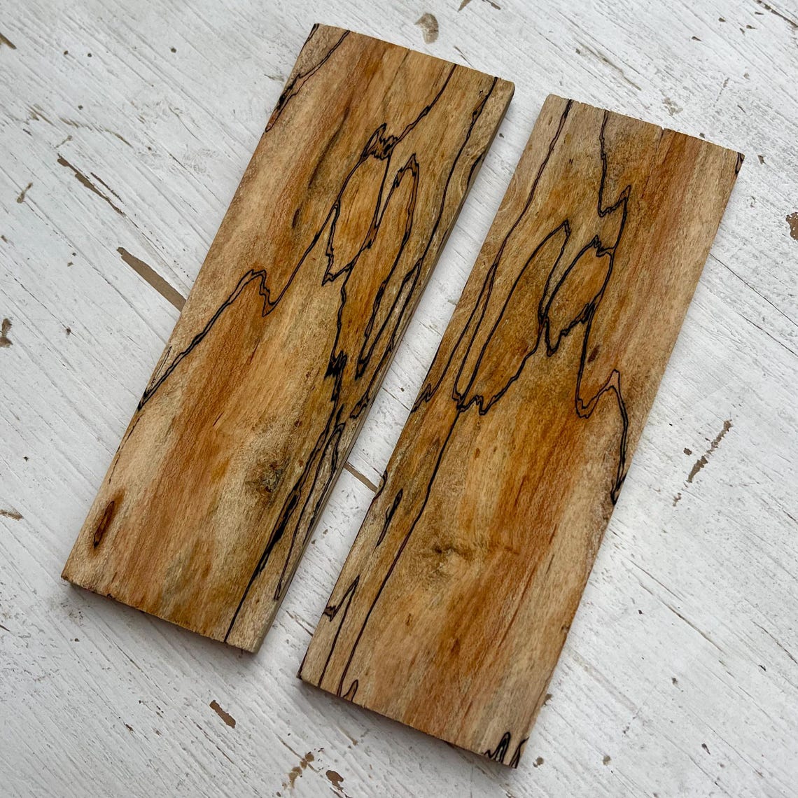 Knife Scales-book Matched, Spalted Birch Wood for Stabilizing, Scales ...