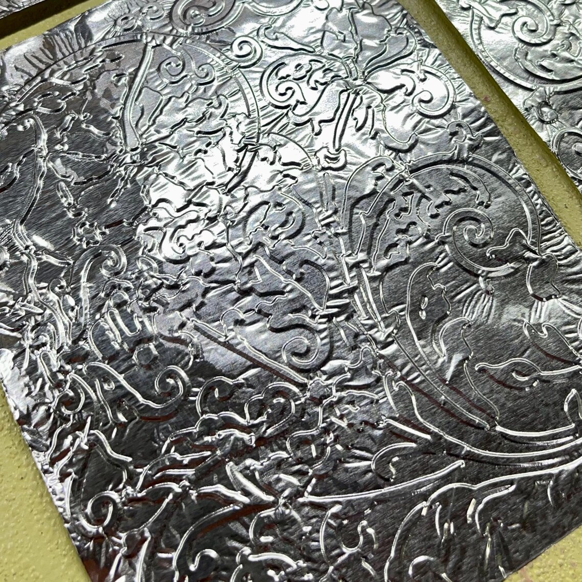 Embossed Foil-filigree Themed Silver Inlay Film for Resin Jewelry ...