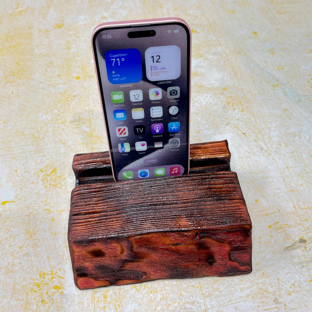 Handmade Wooden Phone Dock, Holder, Stand for Iphone, Galaxy, Pixel ...