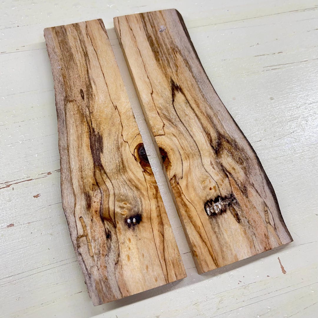 Knife Scales-book Matched, Spalted Birch Wood for Stabilizing, Scales ...