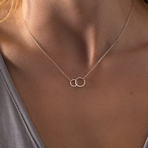 Unity Necklace Entwined Circles Necklace Infinity Necklace - Etsy