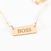 Boss Necklace - Girl Boss Necklace - I'm the Boss - Lady Boss - Gold ...