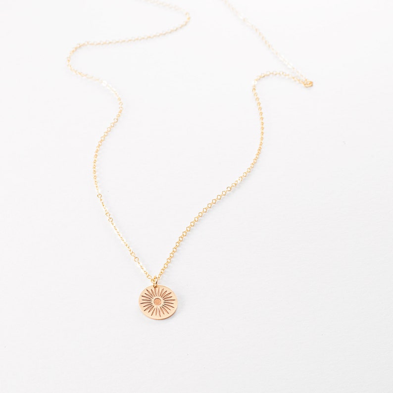 Small Sun Necklace Celestial Necklace Sun Necklace Gold - Etsy