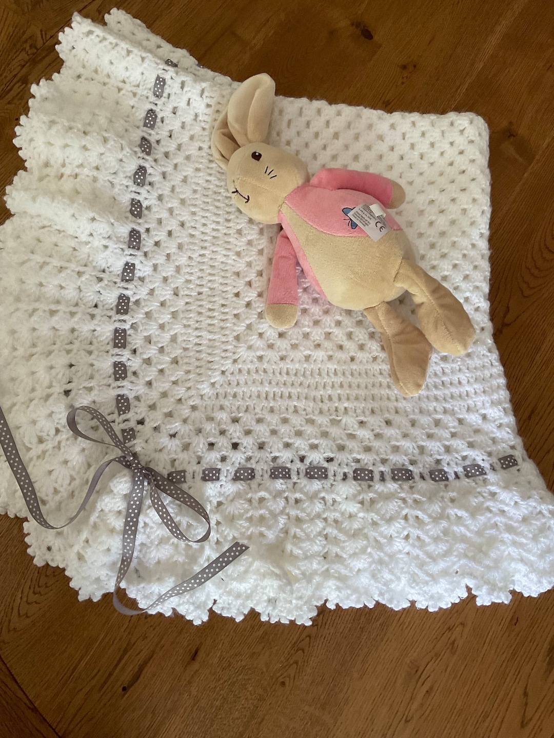 White Baby Shawl, Baby Afghan, Christening Shawl, Baby Shower Gift ...