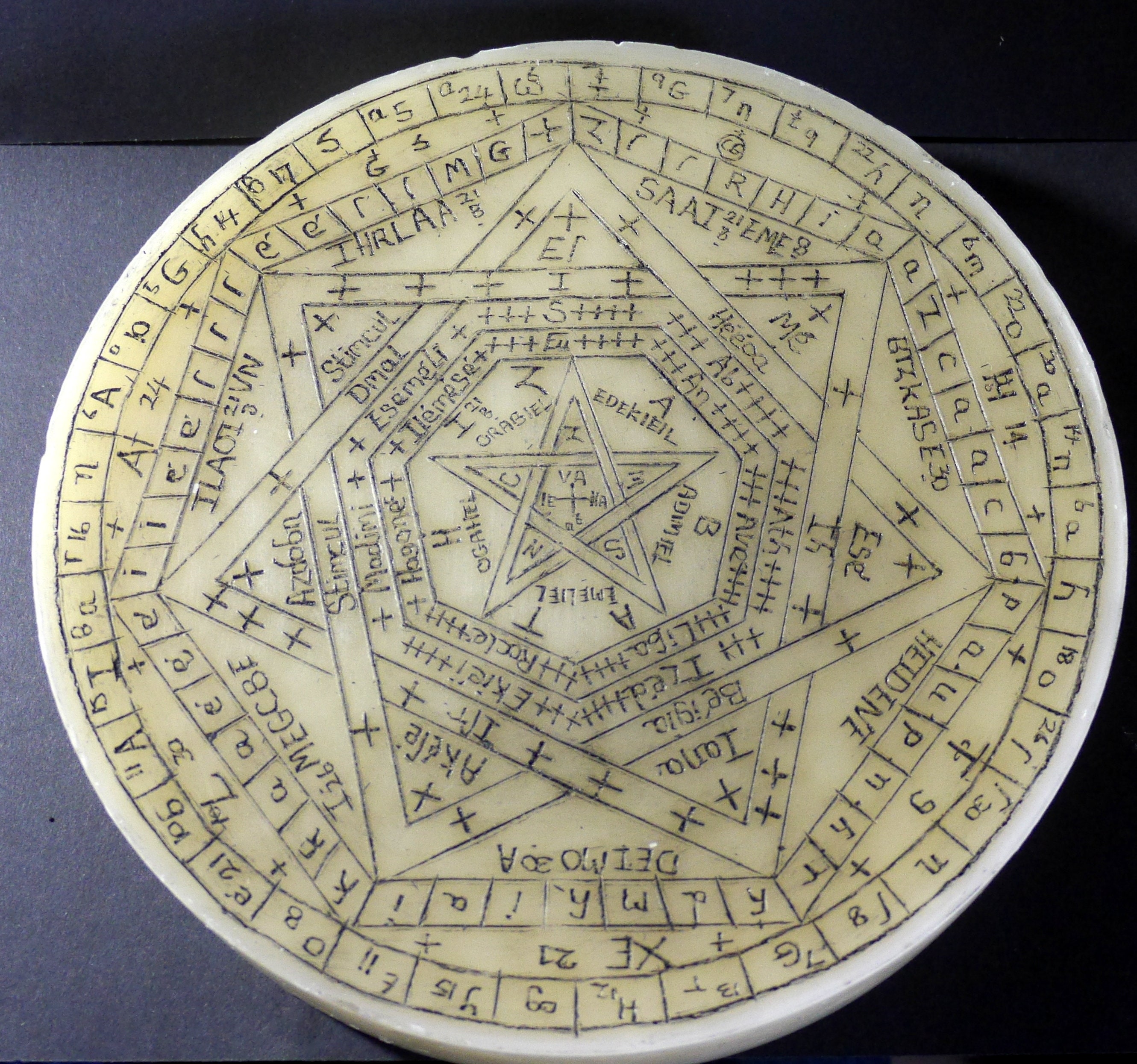 LARGE off-white Sigillum Dei Aemeth Seal of God John Dee | Etsy