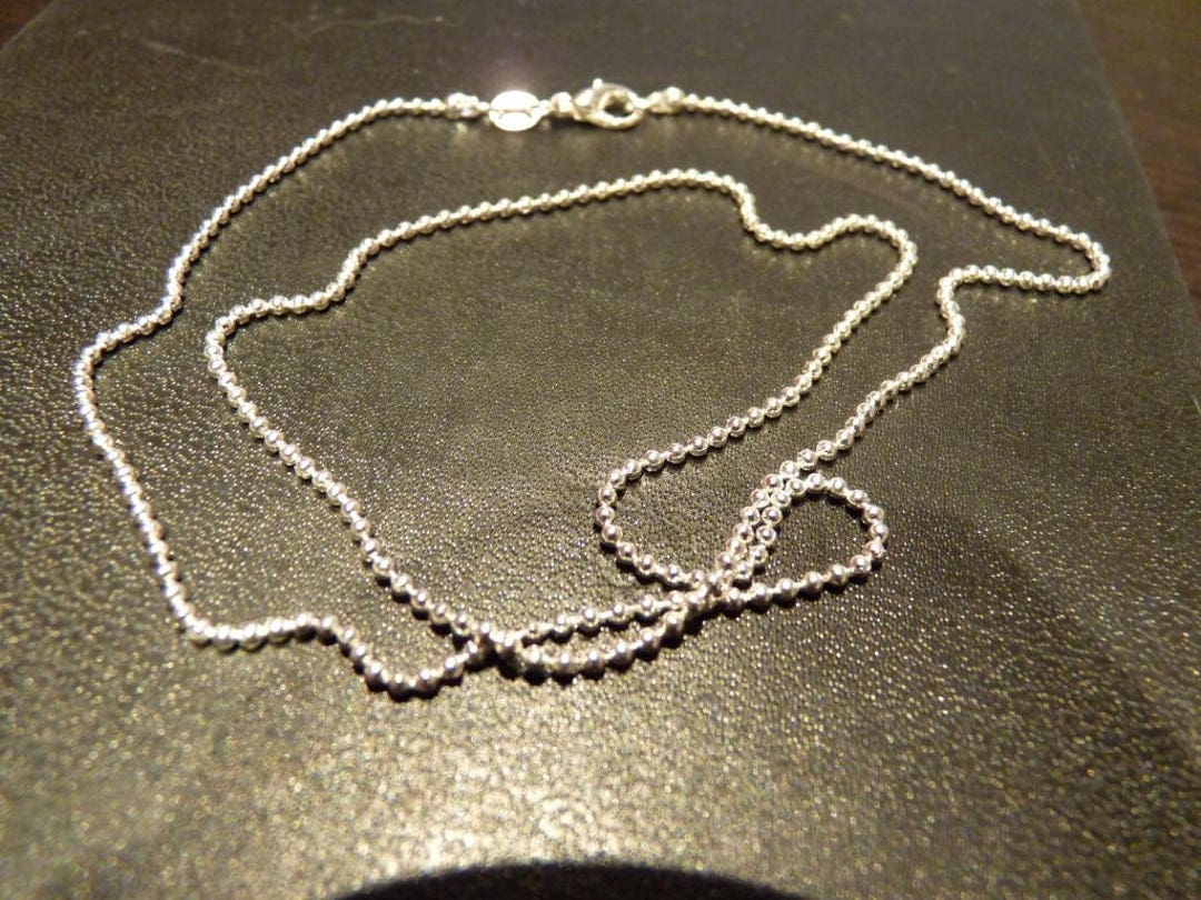 Superb 925 Silver Ball Chain 1mm With Clasp 40cm - Etsy